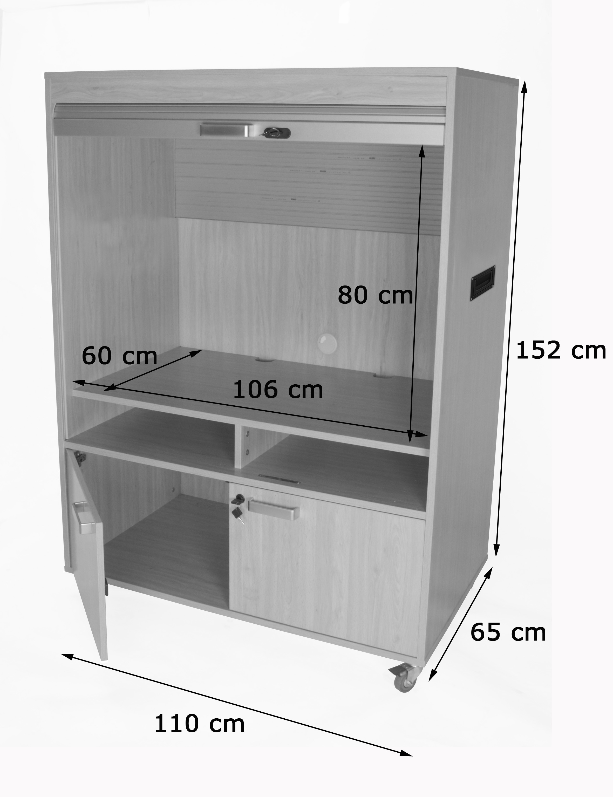 600910 - Mueble televisión y vídeo bajo con persiana | Mobiliario ...