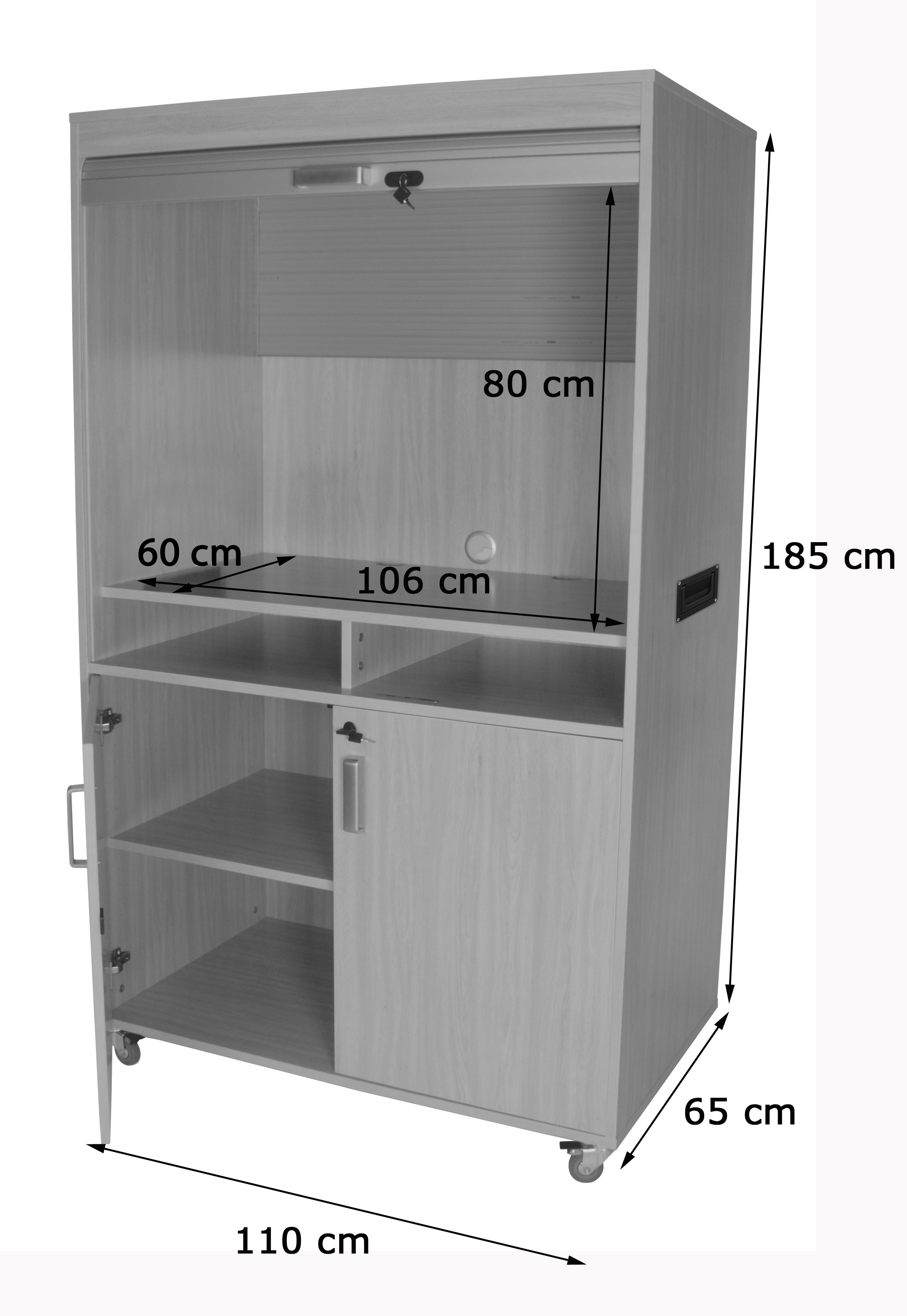 600911 - Mueble televisión y vídeo alto con persiana | Mobiliario ...