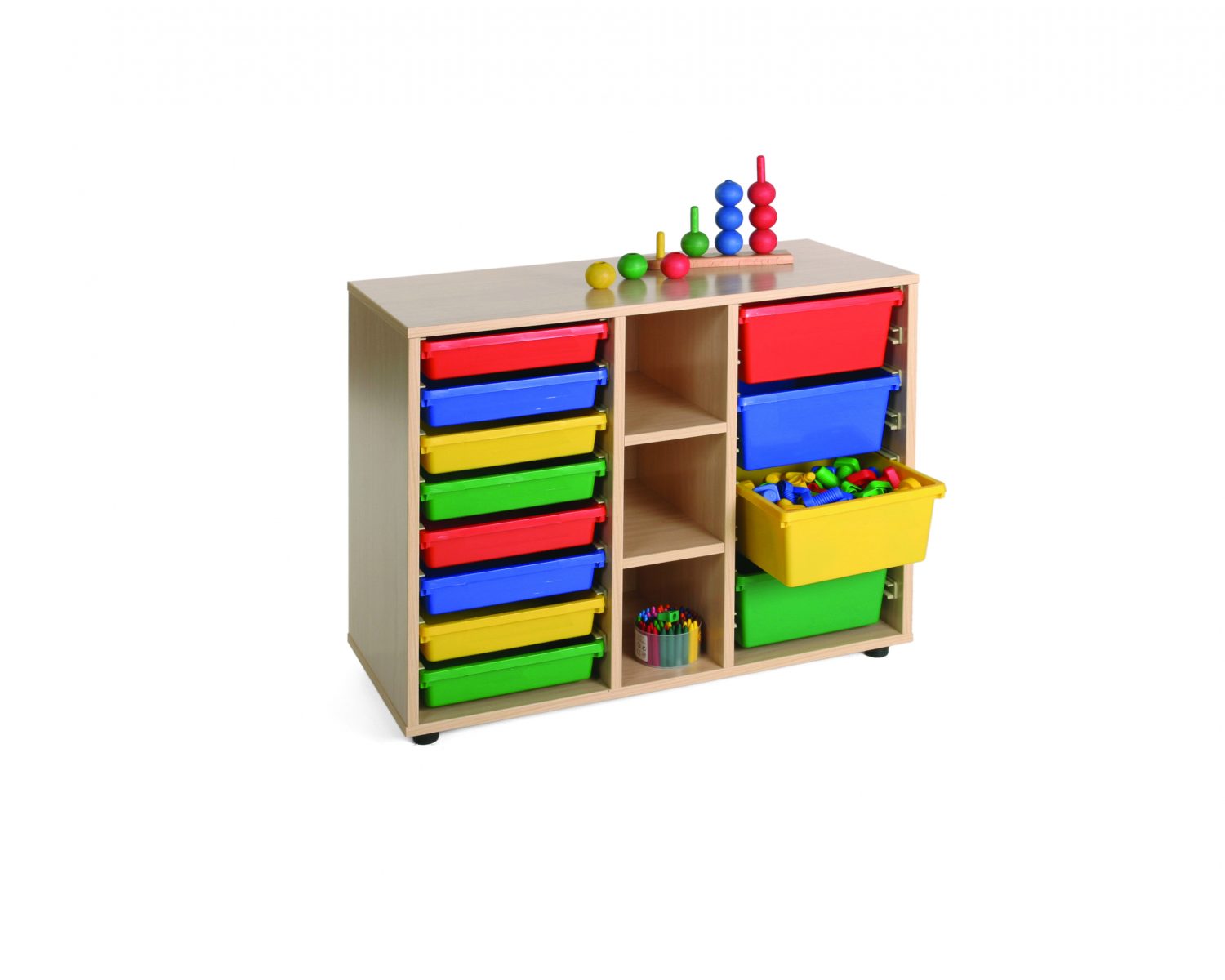 600204 - Mueble bajo armario 4 casillas 2 puertas | Mobiliario Escolar ...