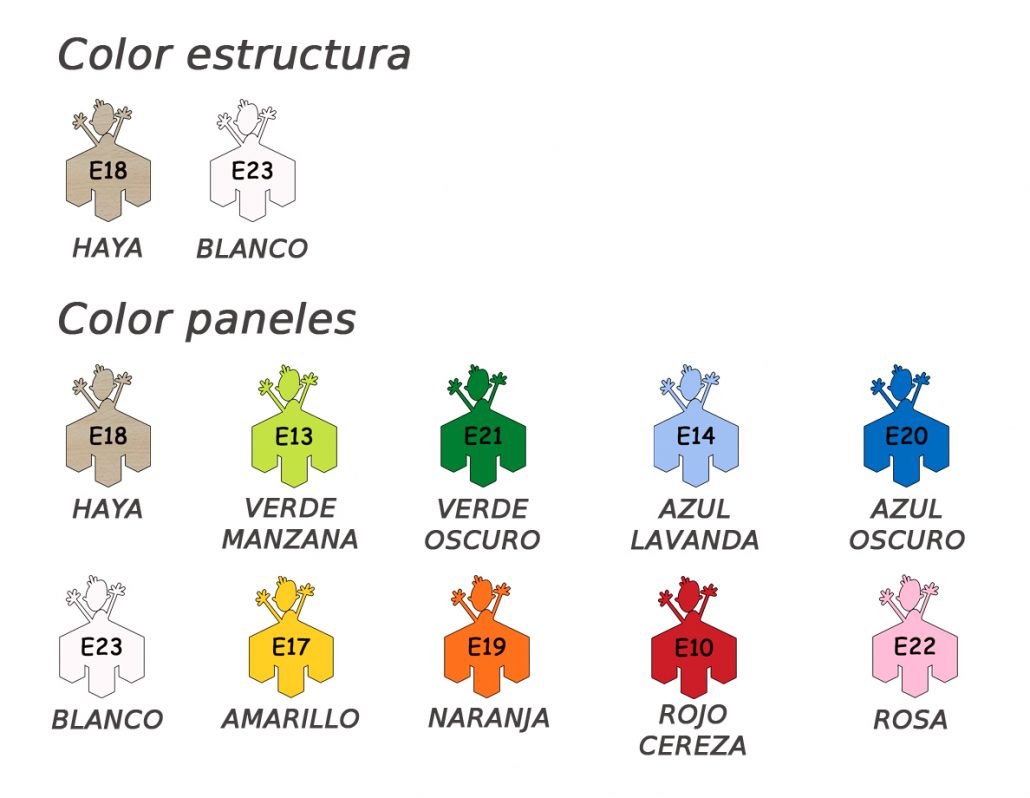 COLORES PANELES | Mobiliario Escolar | MOBeduc